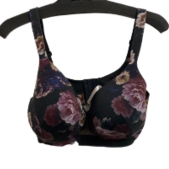 Cacique | Intimates & Sleepwear | Guc Cacique Black Floral Bra Size 38f ...
